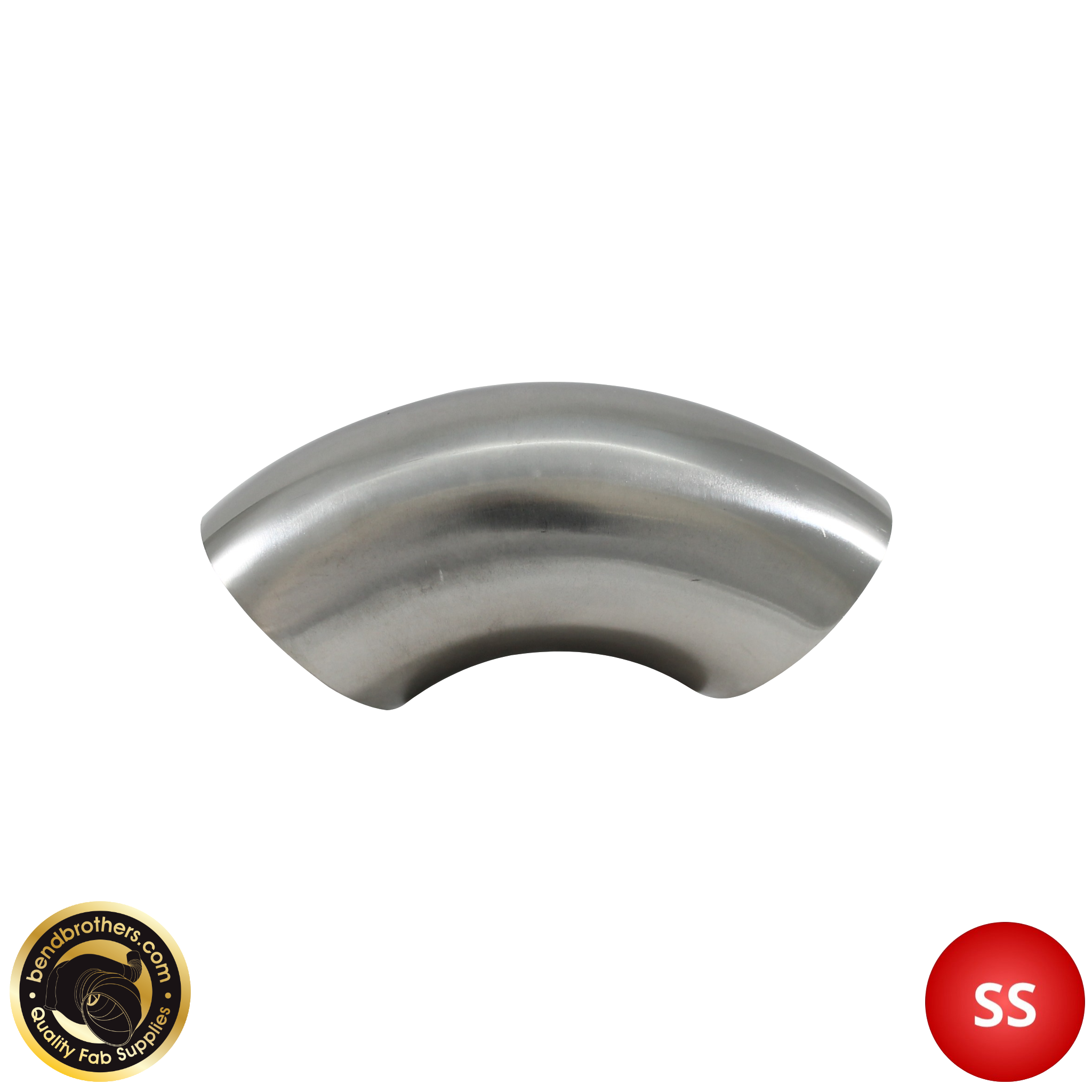 1.5" (38mm) 304 Stainless Steel 90° Mandrel Bent Elbow - 1.2D Radius - 1.6mm Wall - Unprepped ...