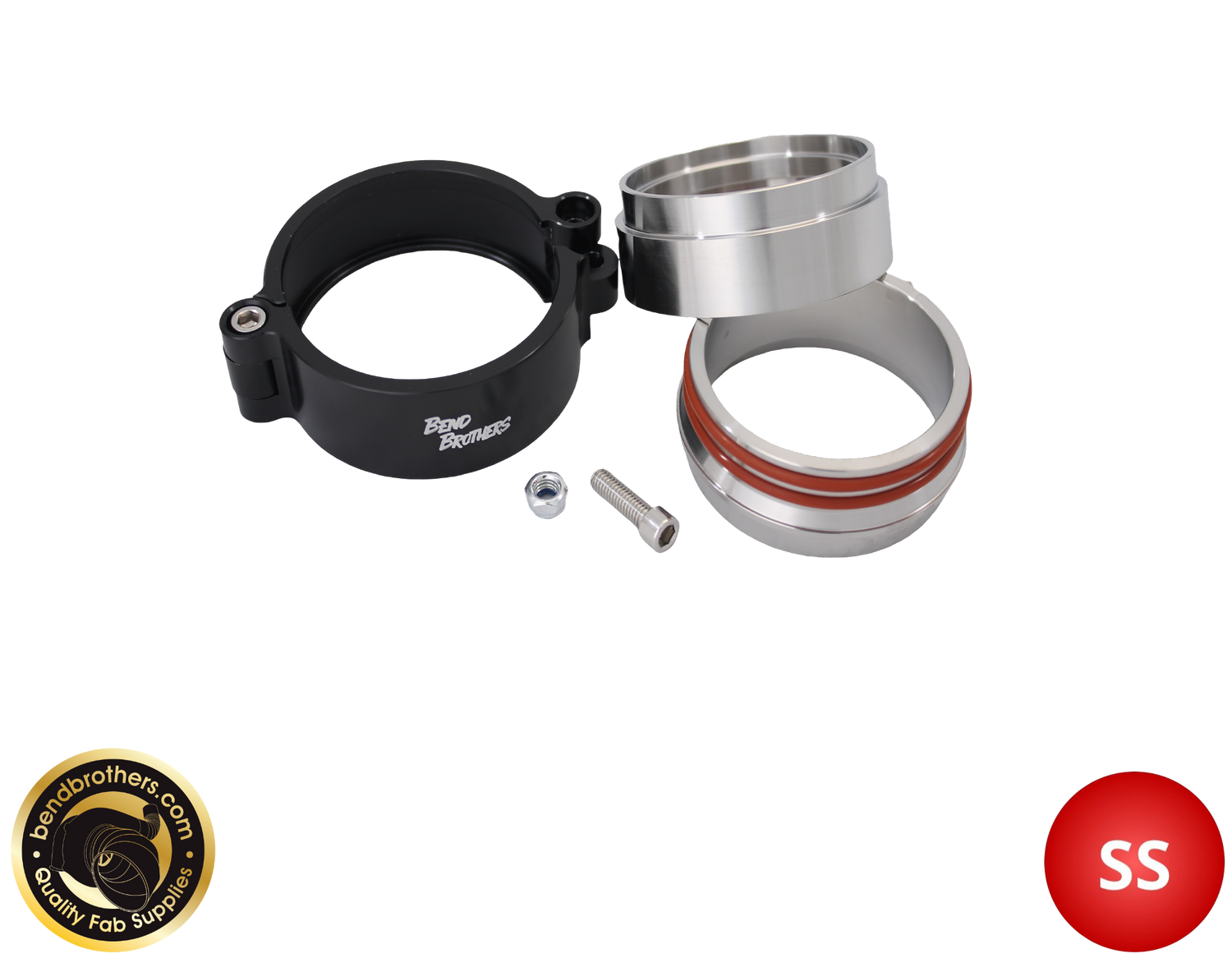 4" (101mm) Clamshell HD Intercooler Clamp Kit - Stainless Steel – Bend ...