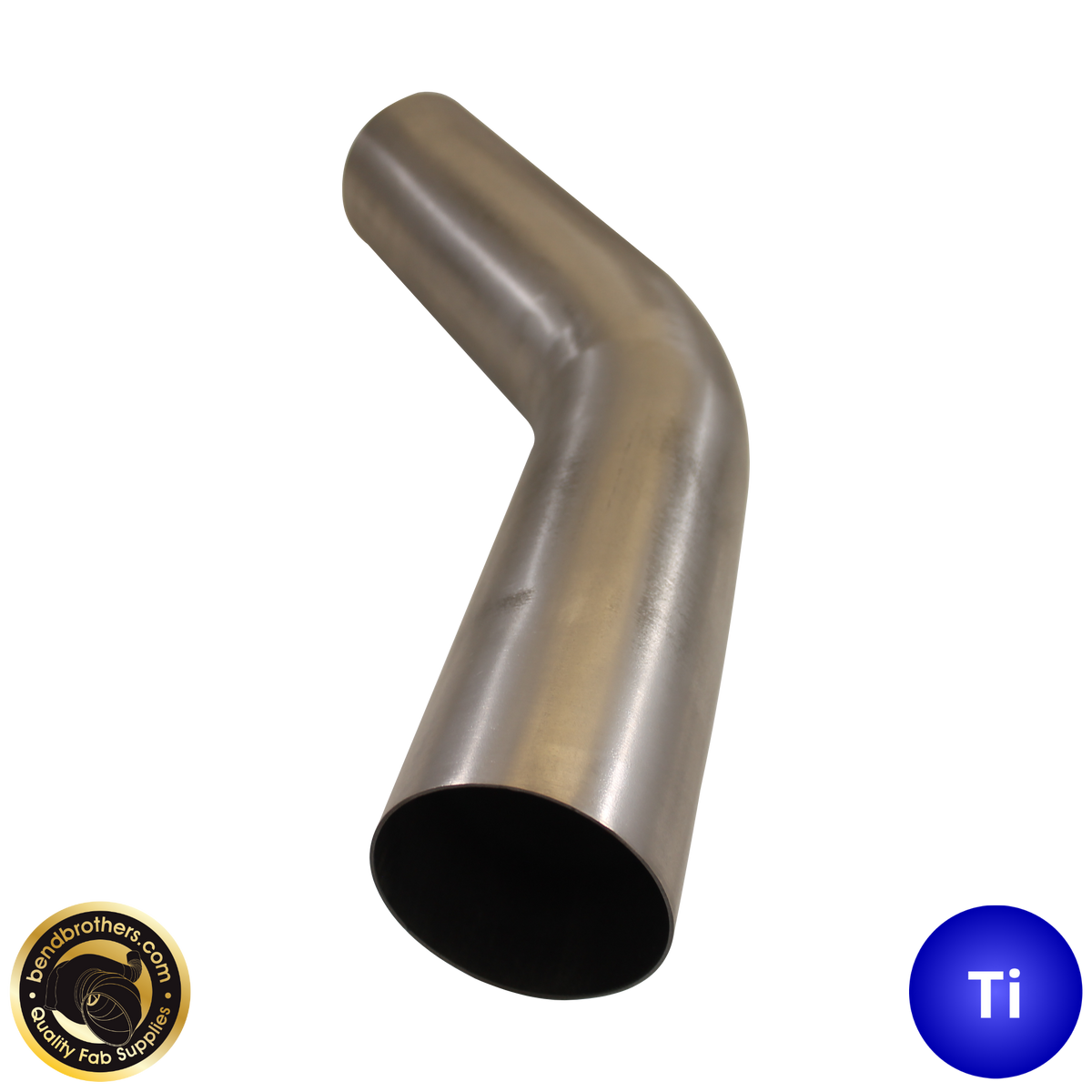 3" (76mm) Titanium 45° Mandrel Bend 150mm Leg - 1.5D Radius - 1.2mm wa ...